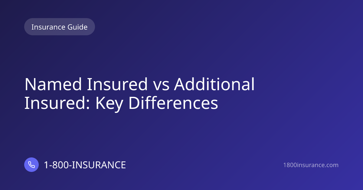 Named Insured vs Additional Insured: Key Differences | 1-800-INSURANCE